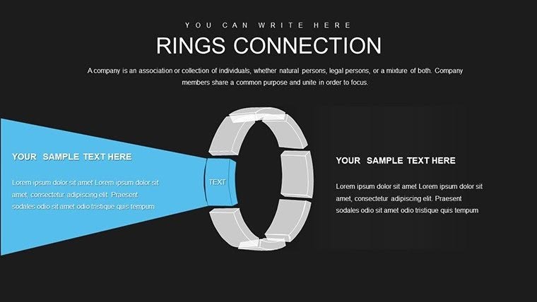 Rings Connection PowerPoint Charts Template Download | Presentation PPTX