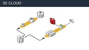 3D Cloud Data Storage PowerPoint Charts Template: Download PPTX ...