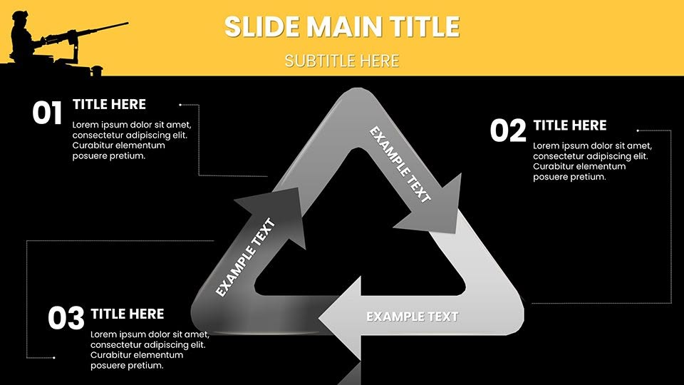 Military Machine Gun PowerPoint Charts, Download Templates, Presentation