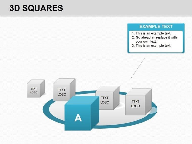 3D Squares Cubes PowerPoint Diagram template | ImagineLayout.com