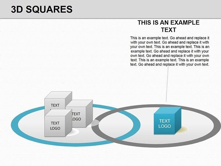 3D Squares and Cubes PowerPoint Diagrams: Download PPTX
