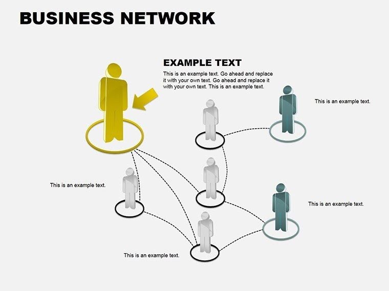 Business Network PowerPoint diagrams template for Presentation