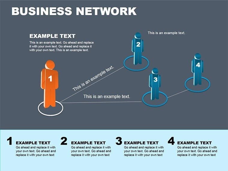 Business Network PowerPoint diagrams template for Presentation