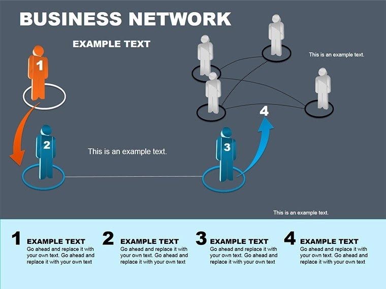 Business Network PowerPoint diagrams template for Presentation