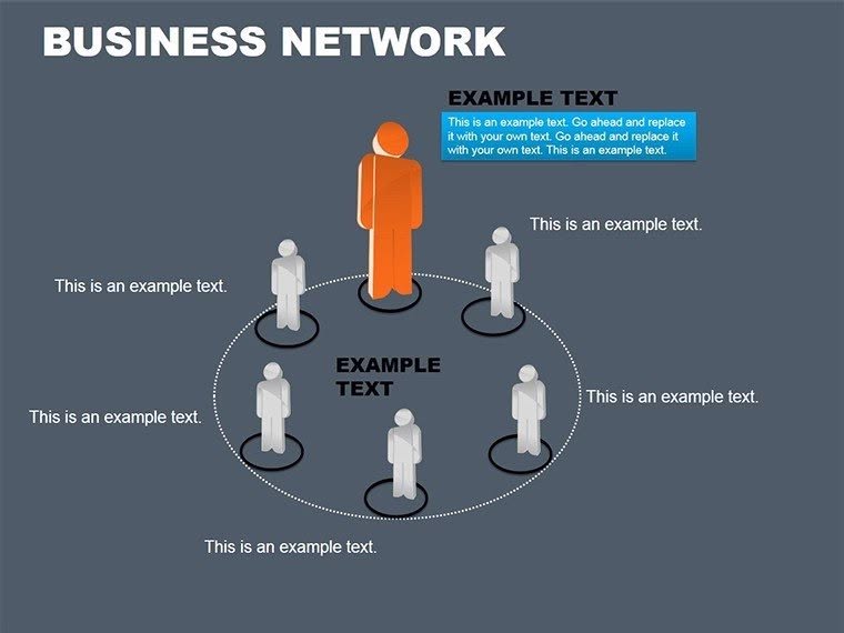 Business Network PowerPoint diagrams template for Presentation