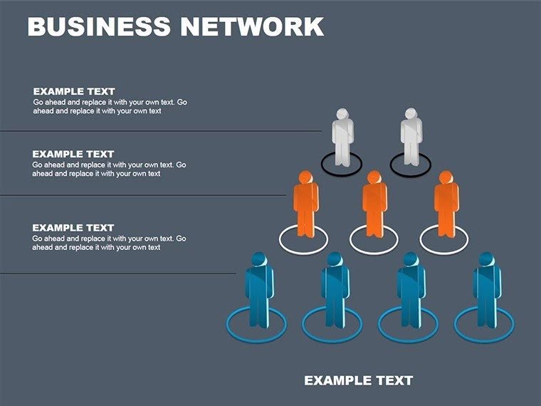 Business Network PowerPoint diagrams template for Presentation