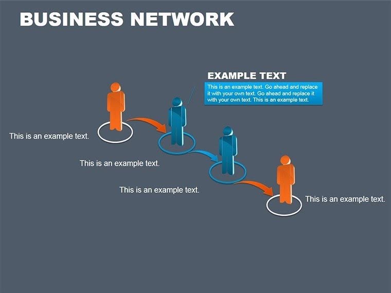 Business Network PowerPoint diagrams template for Presentation