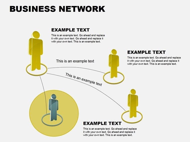 Business Network PowerPoint diagrams template for Presentation