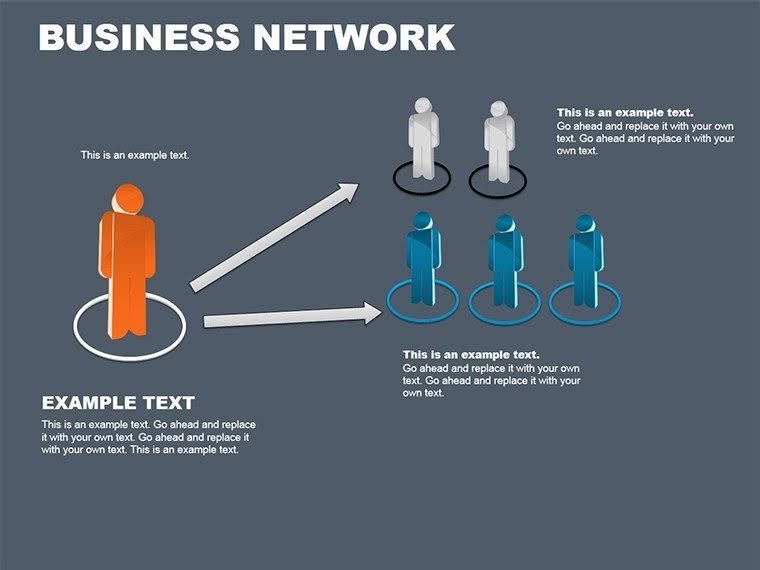 Business Network PowerPoint diagrams template for Presentation