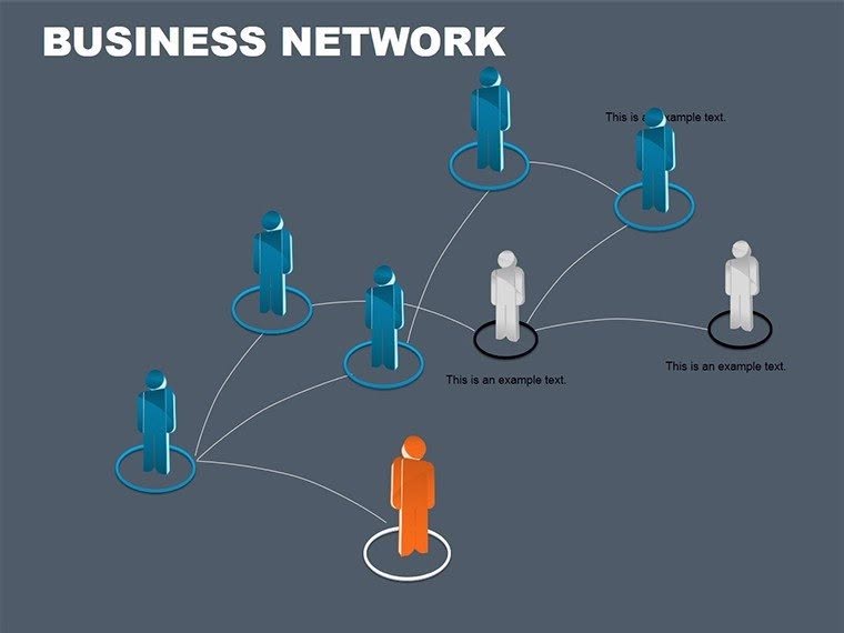 Business Network PowerPoint diagrams template for Presentation