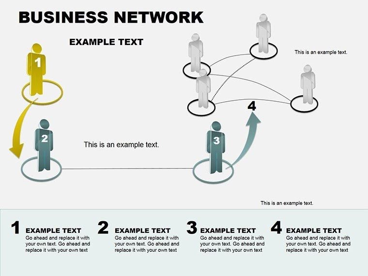 Business Network PowerPoint diagrams template for Presentation