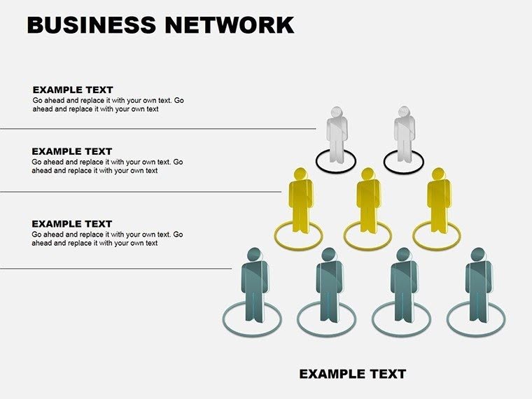 Business Network PowerPoint diagrams template for Presentation