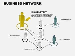 Business Network PowerPoint diagrams template for Presentation