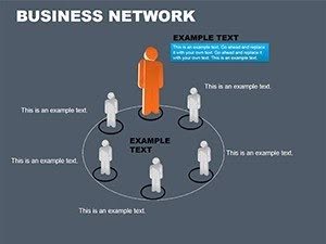 Business Network PowerPoint diagrams template for Presentation