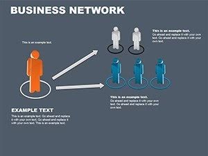 Business Network PowerPoint diagrams template for Presentation