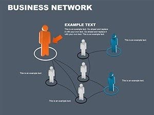Business Network PowerPoint diagrams template for Presentation