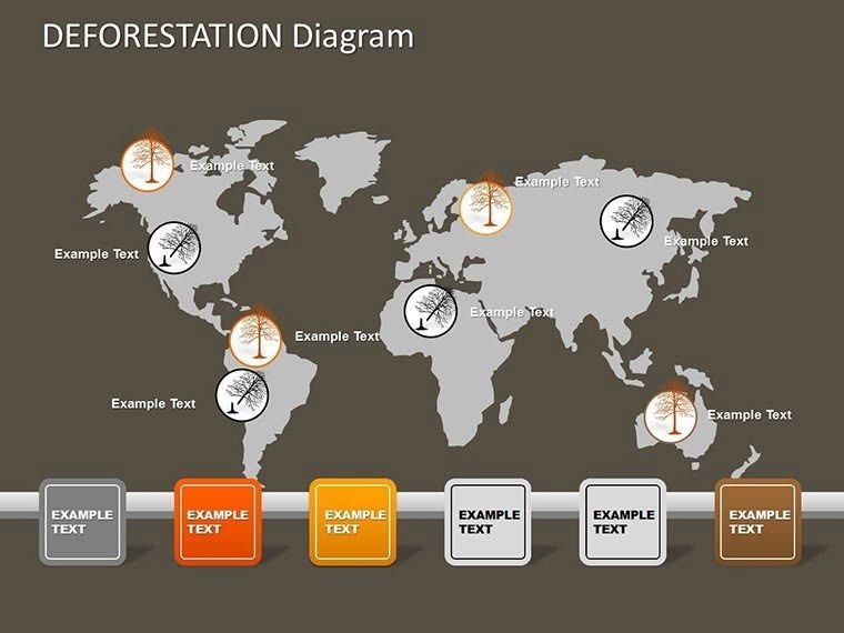 Deforestation PowerPoint diagrams: Download template