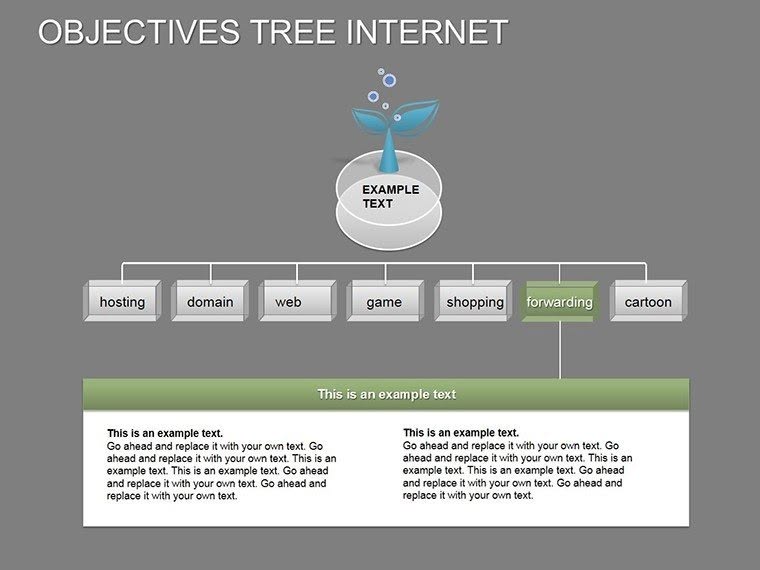 Objectives Tree Internet PowerPoint Diagrams: Download PPTX
