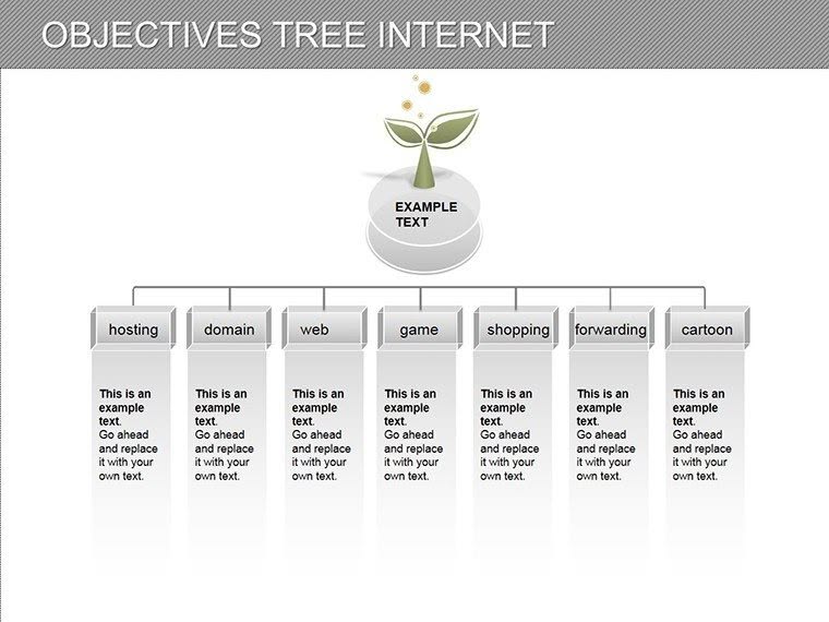 Objectives Tree Internet PowerPoint Diagrams: Download PPTX