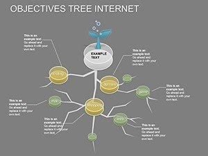 Objectives Tree Internet PowerPoint Diagrams: Download PPTX