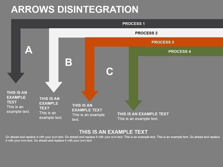 Separation Arrows PowerPoint diagrams