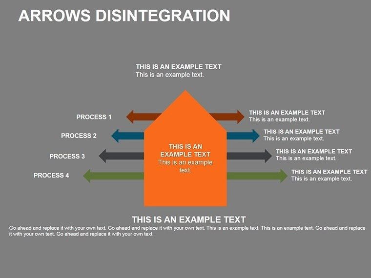 Separation Arrows PowerPoint diagrams