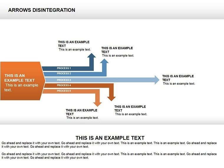 Separation Arrows PowerPoint diagrams