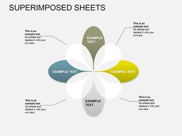 Superimposed Sheets PowerPoint Diagrams: Download PPTX