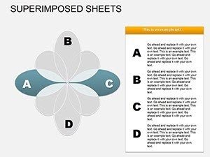Superimposed Sheets PowerPoint Diagrams: Download PPTX