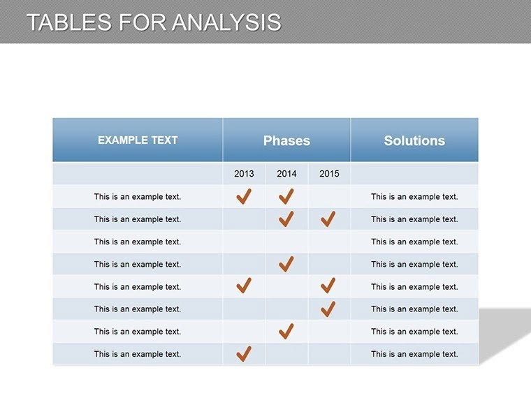 Database Tables PowerPoint diagram
