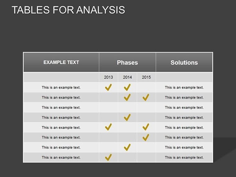 Database Tables PowerPoint diagram