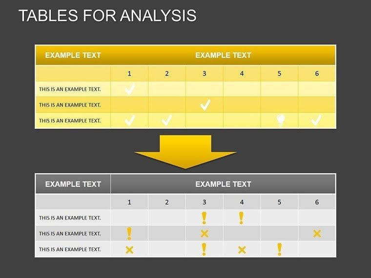 Database Tables PowerPoint diagram