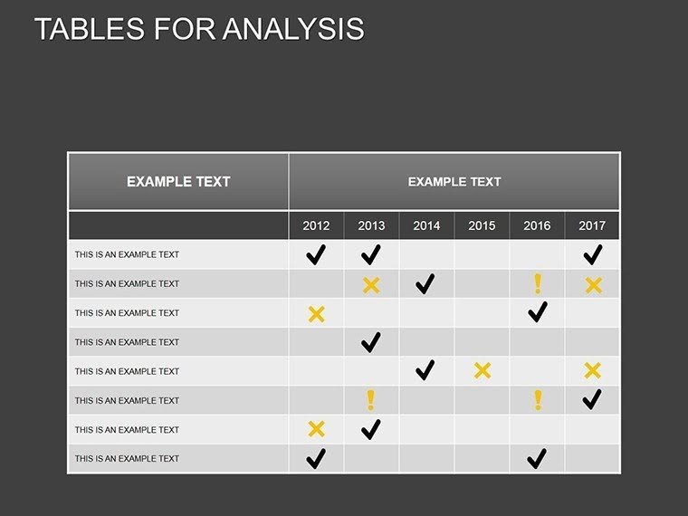 Database Tables PowerPoint diagram