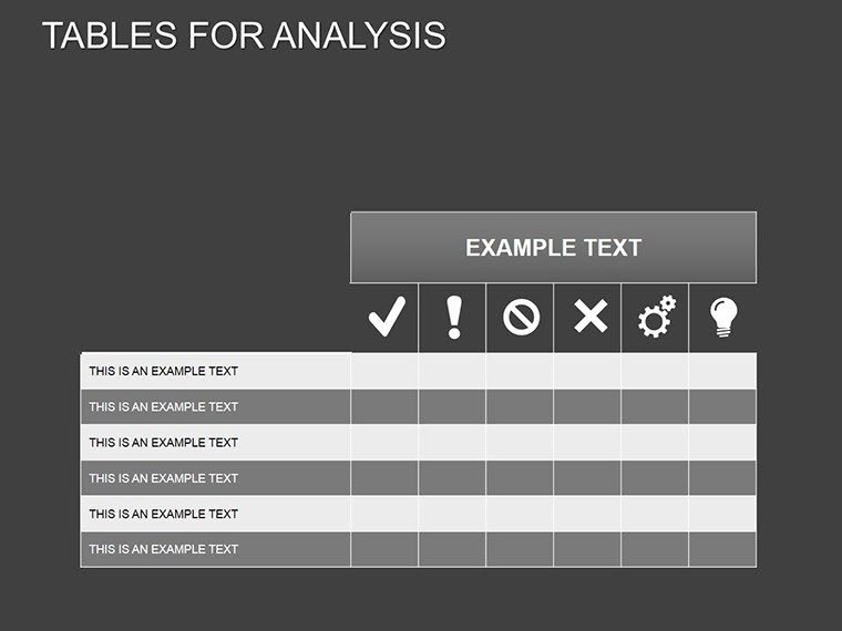 Database Tables PowerPoint diagram