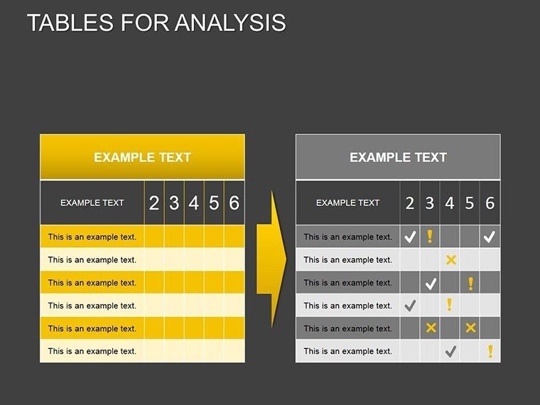Database Tables PowerPoint diagram