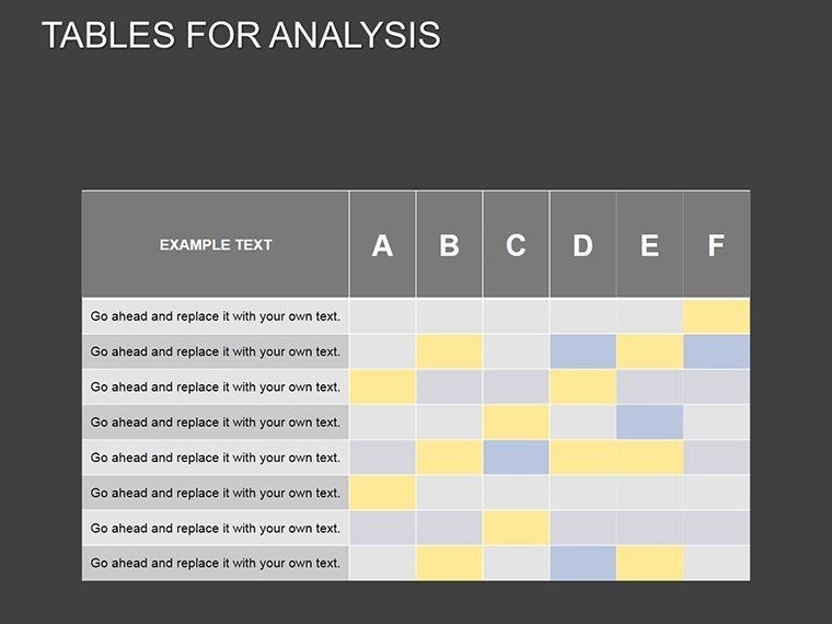 Database Tables PowerPoint diagram