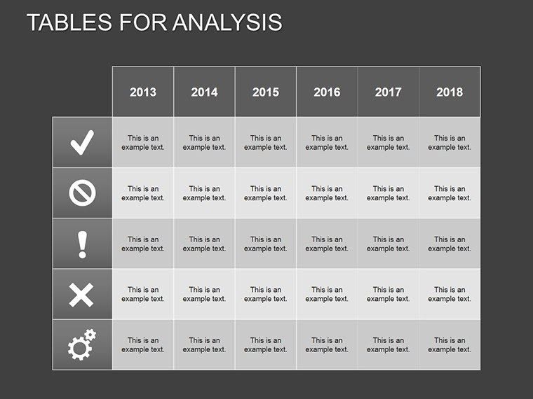 Database Tables PowerPoint diagram