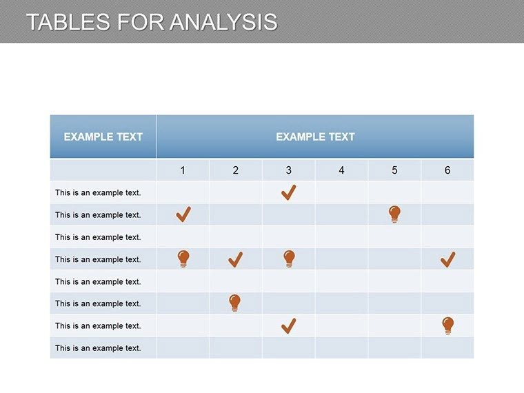 Database Tables PowerPoint diagram
