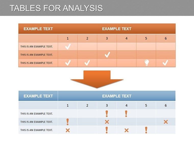 Database Tables PowerPoint diagram