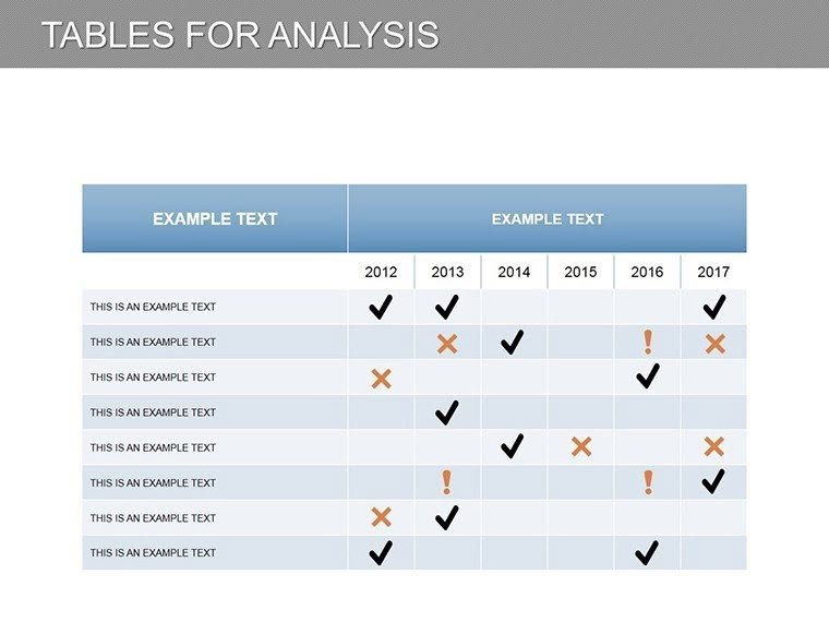 Database Tables PowerPoint diagram