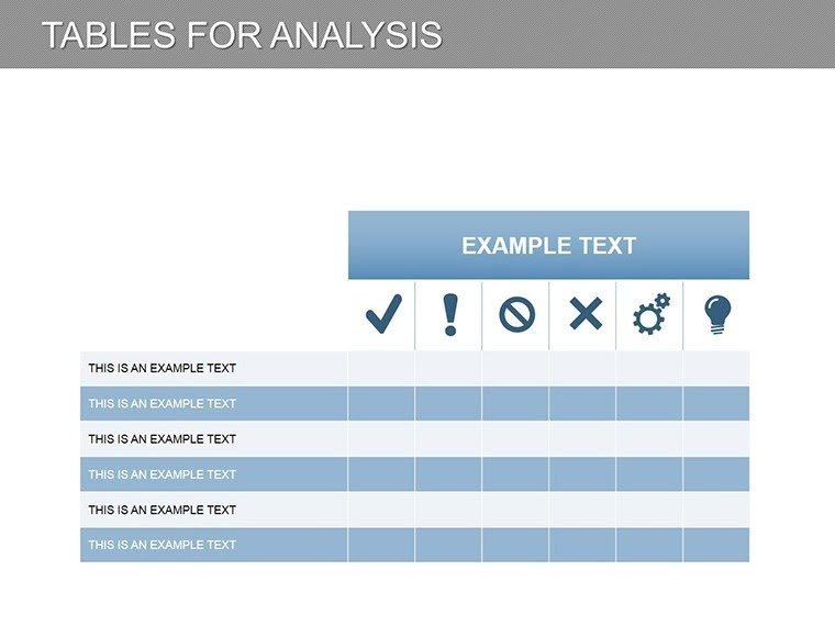 Database Tables PowerPoint diagram