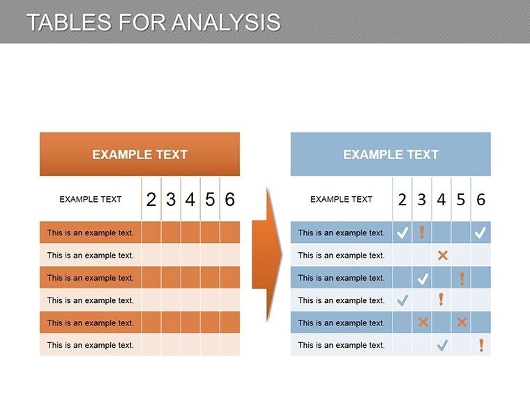 Database Tables PowerPoint diagram