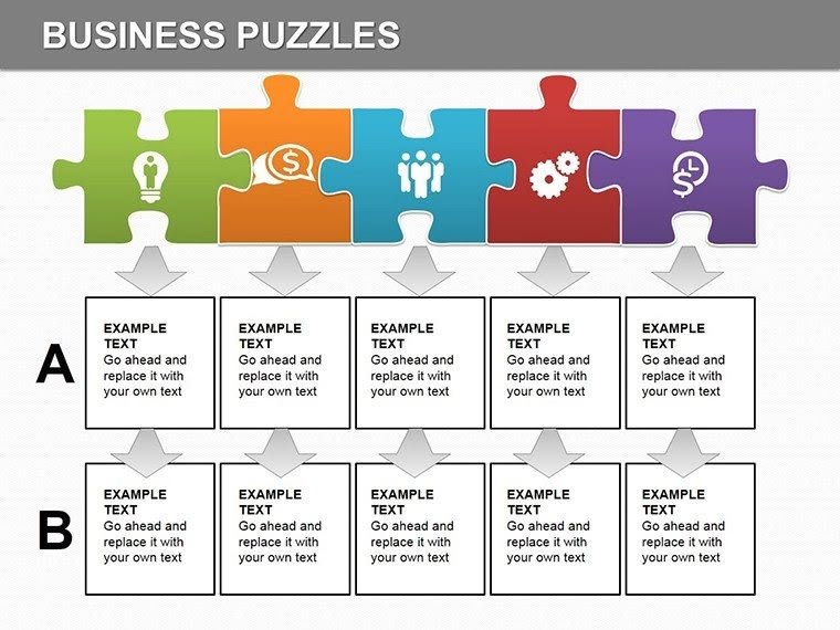 Puzzle Work PowerPoint diagrams