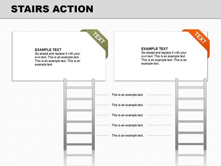 Stairs Action PowerPoint diagrams