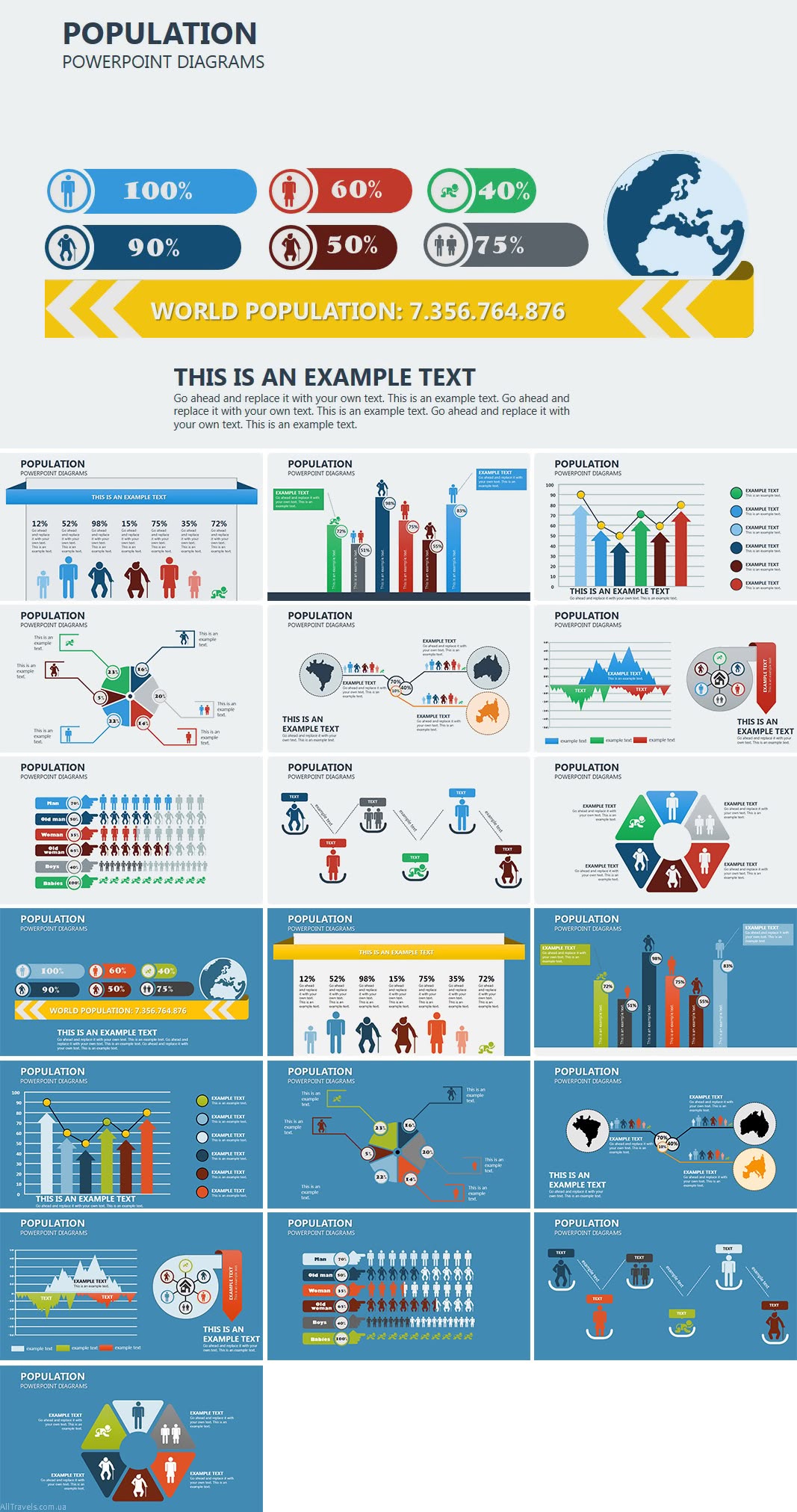 Population PowerPoint diagrams | ImagineLayout.com