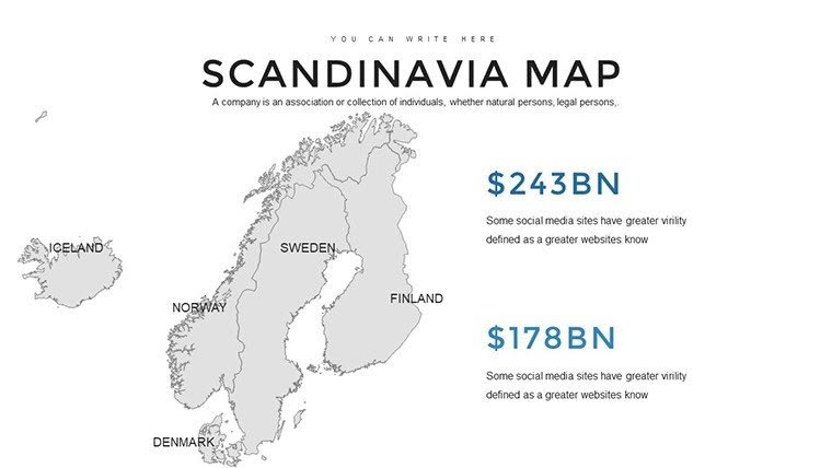 Scandinavia PowerPoint Maps Template for Presentation