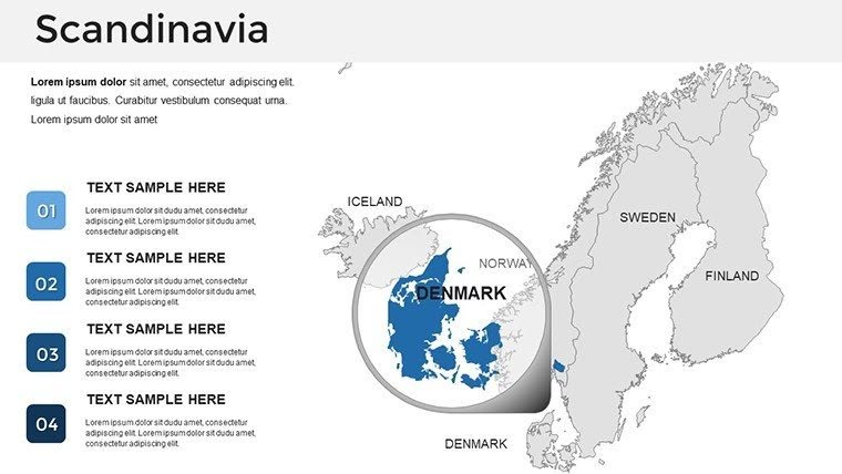 Scandinavia PowerPoint Maps Template for Presentation