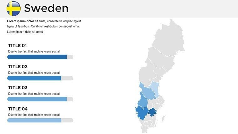 Swedish PowerPoint Maps Presentation Template: Download PPT