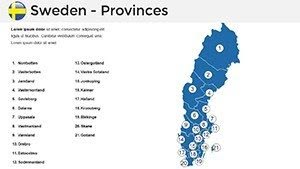 Swedish PowerPoint Maps Presentation Template: Download PPT