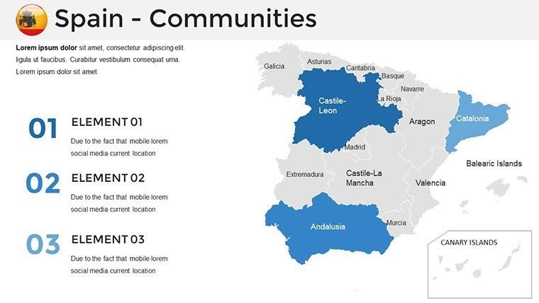 Spain PowerPoint Maps Template for Presentation
